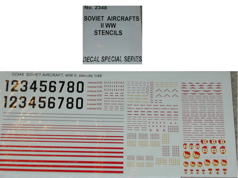 AMCD48023 Soviet WWII - Stencil - Decals Data 1/48 | Unique Master Models