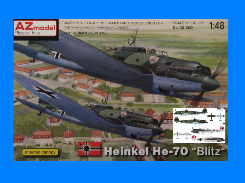 AZ4850 Heinkel He-70 "Blitz" Luftwaffe 1/48 | Unique Master Models