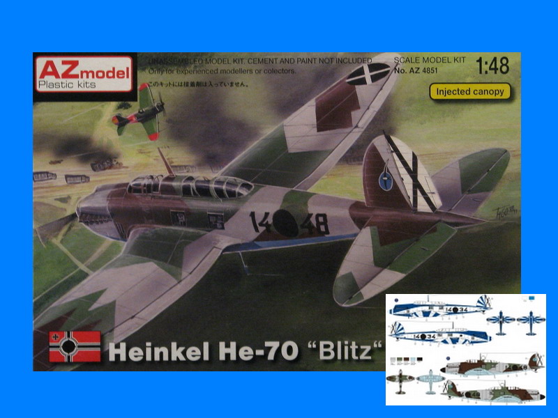 AZ4851 Heinkel He-70 "Blitz" Legion Condor 1/48 | Unique Master Models