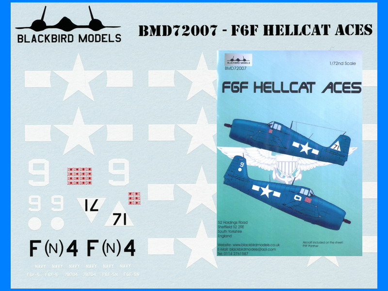 BMD72007 F6F Hellcat Aces 1/72 | Unique Master Models