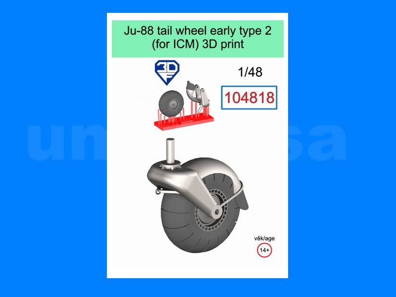 DF104818 Junkers Ju-88 Tail wheel - Early type (2) 1/48 | Unique Master ...