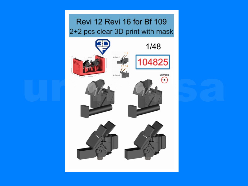 DF104825 Revi 12 & Revi 16 - Clear Gunsight (Bf 109) 1/48 | Unique ...