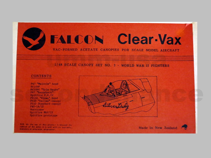 FL48-03 Clear-Vax World War II Fighters Canopy Set 1/48 | Unique Master ...