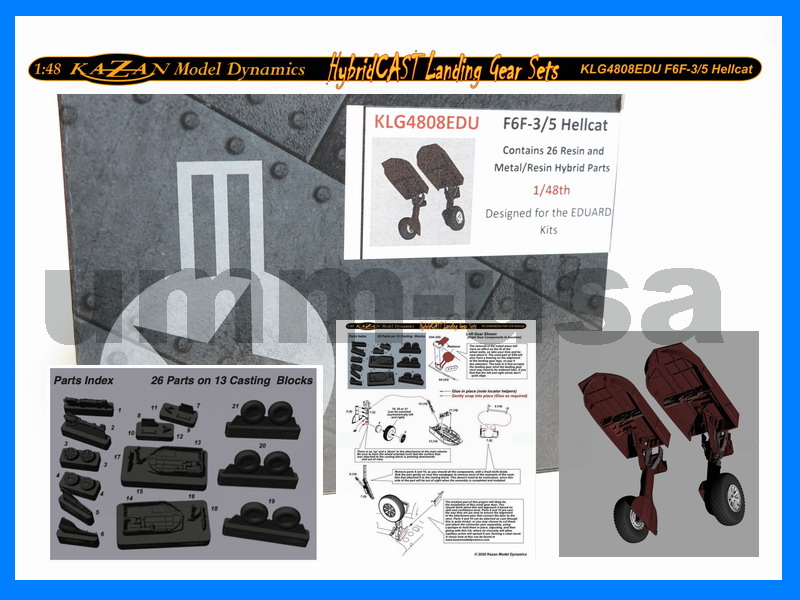 KLG4808EDU F6F-3/5 HELLCAT (HybridCAST landing Gear) 1/48 | Unique ...