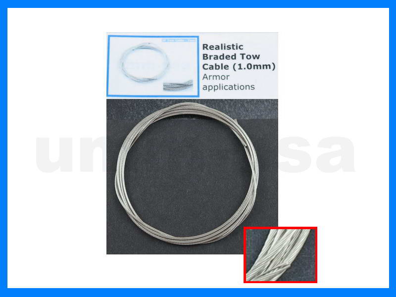 MN084 Realistic Braded Tow Cable 1.0mm | Unique Master Models
