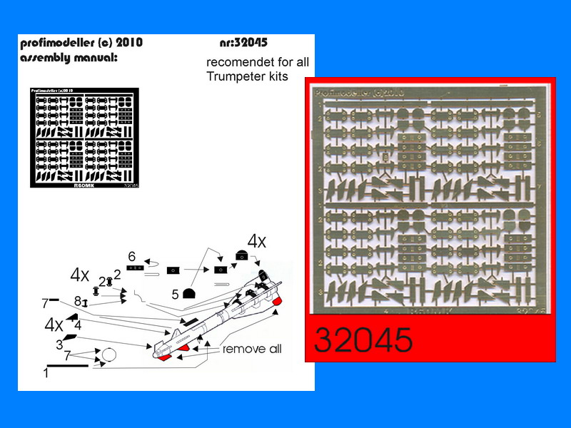 PM32045 R 60MK Missile - PE set 1/32 | Unique Master Models